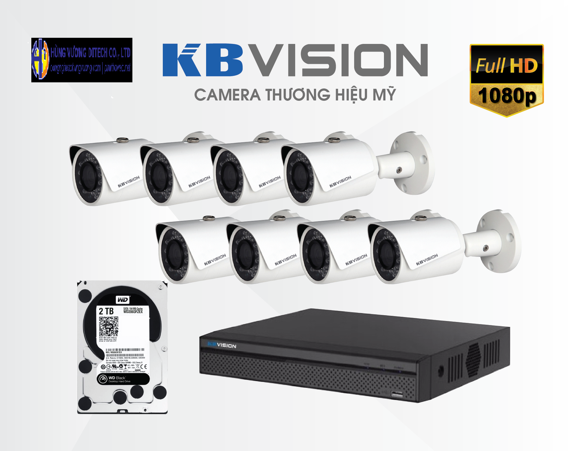 Bộ Kit camera KBVision KIT 8 - Công ty TNHH Công nghệ số Hùng Vương